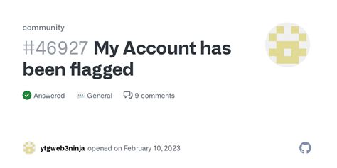 My Account Has Been Flagged Community Discussion GitHub