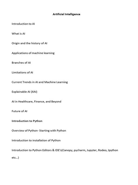 Artificial Intelligence And Python Pdf Python Programming Language