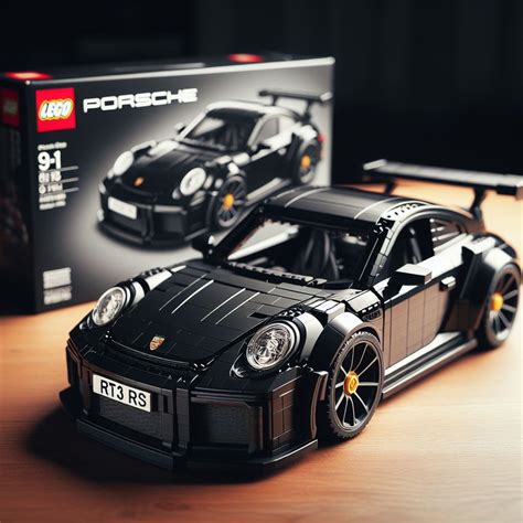 Black Porsche Gt3 Rs Sport Car Black Aesthetic Lego Toy Super Car T