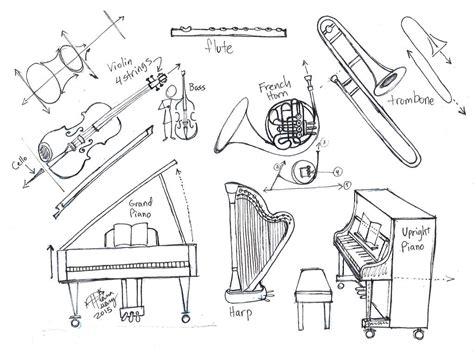 Draw Musical Instruments Part 2 By Diana Huang On Deviantart
