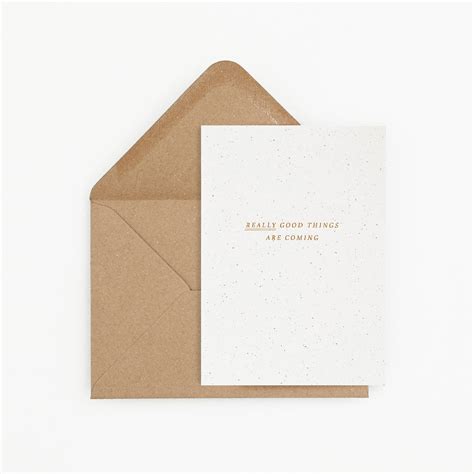 Wholesale Good Things Are Coming Foil Card For Your Store Faire