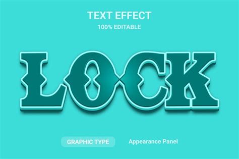 Premium Vector Lock Text Effect Vector Editable