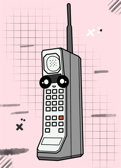 How To Draw A Cute Old Phone Digital Drawing Tutorial Old Phone
