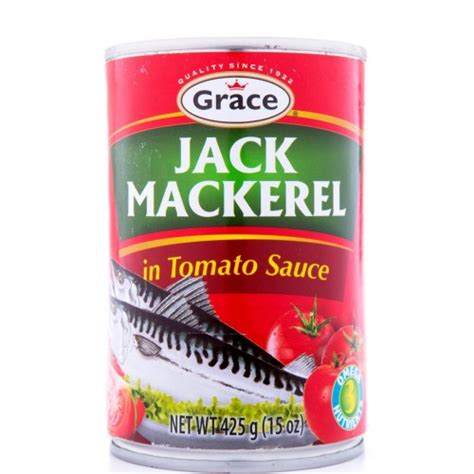 Grace Jack Mackerel In Tomato Sauce Classic 425g Sunland Caribbean
