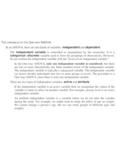 Independent Variable Examples PDF