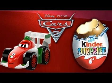 Cars 2 Chocolate Surprise Egg Unboxing Disney Pixar Kinder Sorpresa