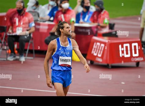 Tokyo Japan 01 August 2020 Gianmarco Tamberi During The High Jump