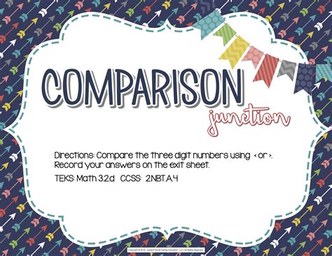Comparison Junction Learning Centers Made Easy