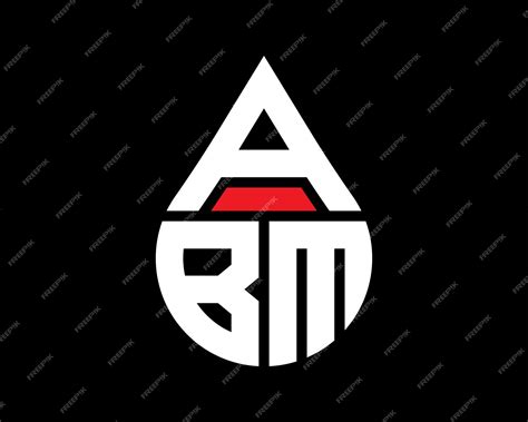 Premium Vector Abm Letter Water Drop Shape Logo Design Abm Drop Logo Simple Design