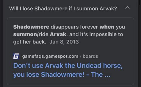 I Found Out Why I Lost Shadowmere Rskyrim