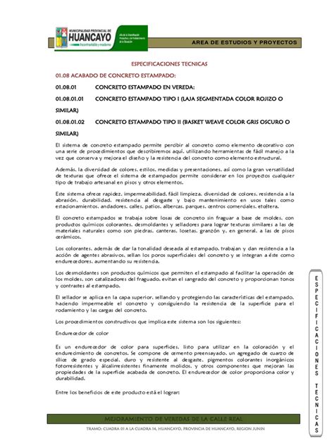 Esp Tec Concreto E Pdf Hormigón Materiales