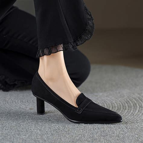 Mature Retro Women High Heels New Arrival Retro Genuine Cow Leather