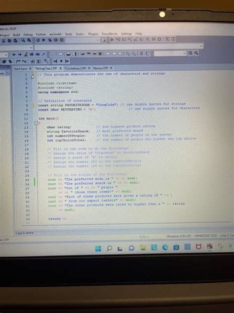 Solved C IDE CodeBlocksI Am Having Some Issue Filling In Chegg Com