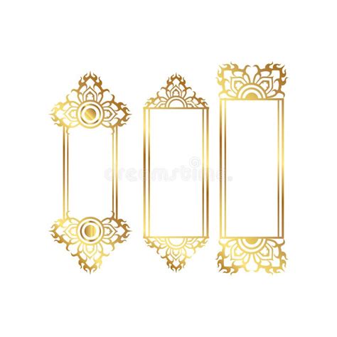 Certificate Border Pattern Thai Free Vector Illustration Stock