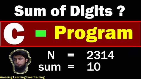 C Program To Calculate Sum Of Digits Of a Number (July 2019) | Code with Approach and Logic ...