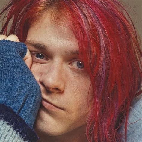 Kurt Cobain Photos Nirvana Kurt Cobain Pink Hair Red Hair Heavy