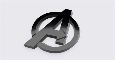 Avengers Symbol Logo By Toxicmaxi Download Free Stl Model