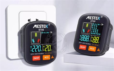 Mestek ST05 Large Screen Intelligent Digital Display Socket Tester ZEUS DIY Electronics DIY