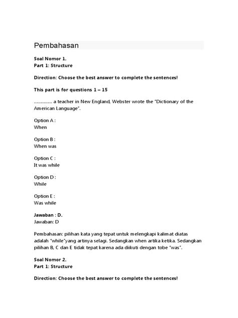 Pembahasan Ossn B Inggris Pdf Pen Vacuum Tube