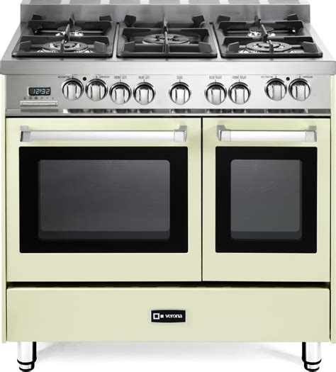 Verona Vefsge365ndaw 36 Inch Pro Style Dual Fuel Double Oven Range With