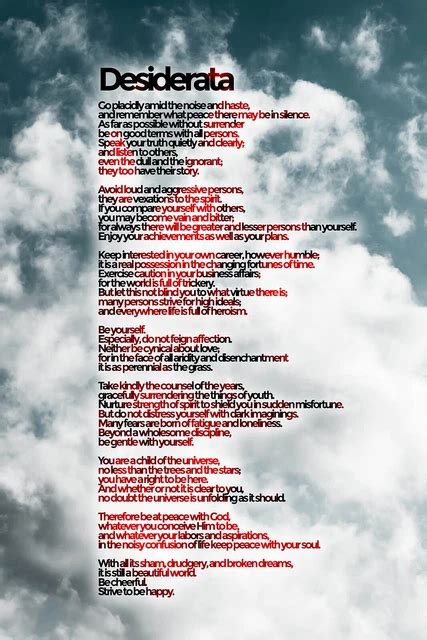 Desiderata Max Ehrmann Motivational Poem Poster Photo Art Print Unique £5 95 Picclick Uk