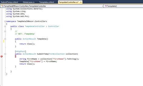 Tempdata In Mvc3 Razor 20fingers2brains