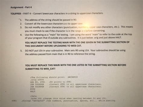 Solved Assignment Part 4 Toupper Part 4 Convert