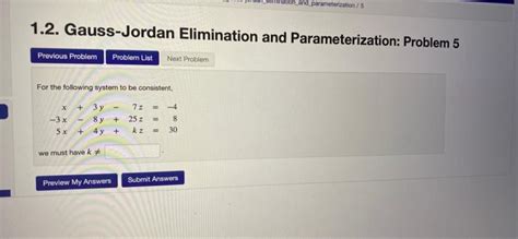 Solved Ion And Parameterization 5 1 2 Gauss Jordan