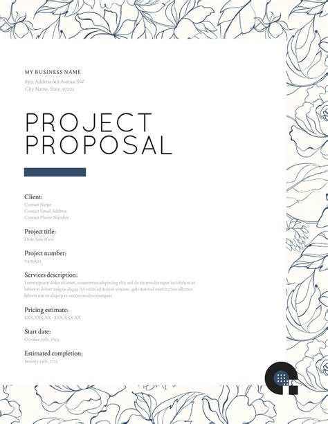 Project Proposal Flowers Customizable Proposal Template Shutterstock