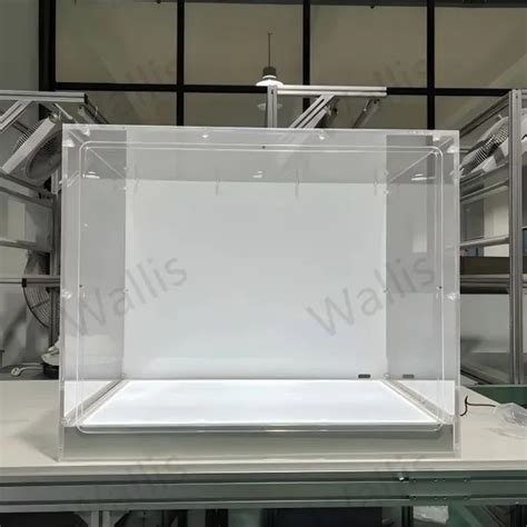 Acrylic Rotate Assemble Display Cases With Led Light Panel Remote
