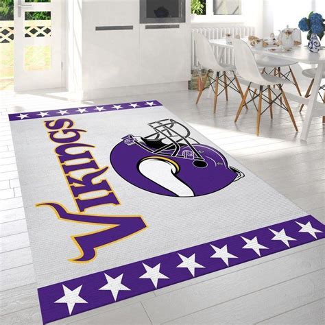 Minnesota Vikings Football Nfl 9 Living Room Bed Room Rug Regtangle