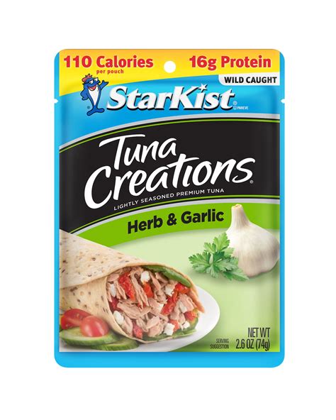 Starkist Single Packet Food Tuna Creations Herb And Garlic 2 6 Oz