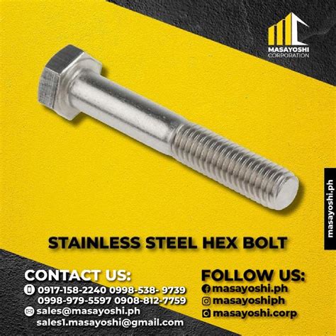 Stainless Steel Hex Bolt Hexagonal Bolt Hex Bolt Bolt Steel Hex
