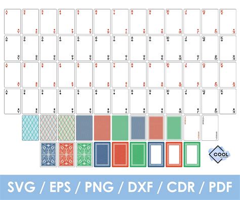 Editable Playing Cards Template With Blank Middle Svg Png Cricut