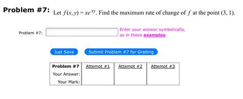 solved problem 7 let f x y xexy ﻿find the maximum rate
