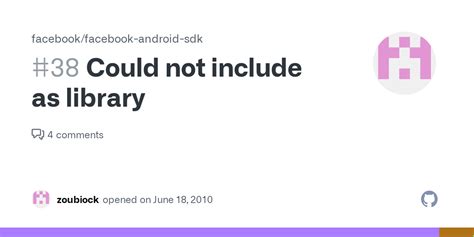 Could Not Include As Library · Issue 38 · Facebookfacebook Android