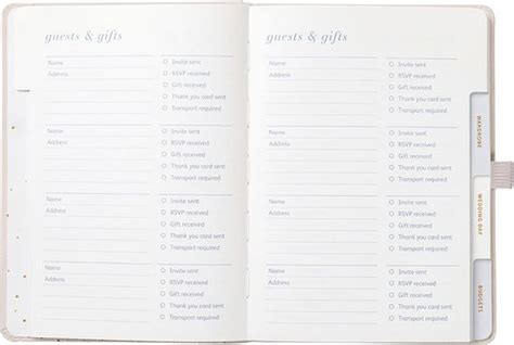 Bruiloft Planner Met Tabbladen En Checklist Roze Organiser Voor Perfecte Bol