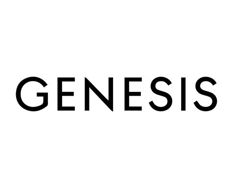 Genesis Brand Logo Symbol Black Name Design South Korean Car Automobile