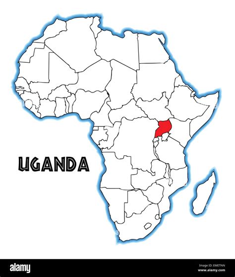 Uganda Outline Stock Vector Images Alamy