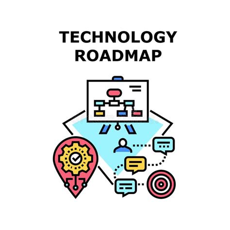 Technology Roadmap Icon Vector Illustration Stock Vector Illustration