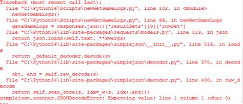 Python Error Parsing Json Stack Overflow