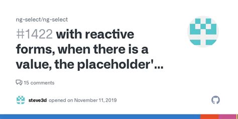 With Reactive Forms When There Is A Value The Placeholder S Div Still Exists Issue