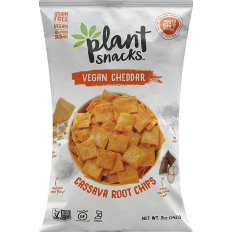 Plant Snacks Cassava Root Chips Cheddar Fig App