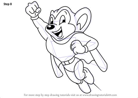 How To Draw Mighty Mouse Mighty Mouse Step By Step