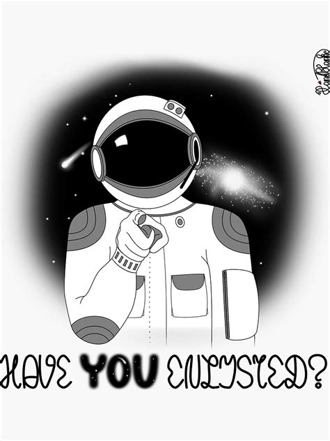 Uncle Sam Astronaut Promotional Poster Design White Background