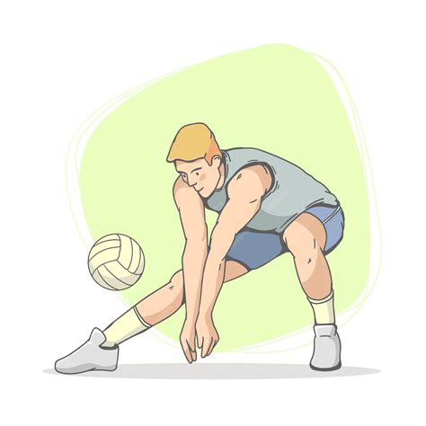Volleyball Underhand Serve Clipart