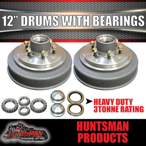 12 3000kg Trailer Caravan Electric Drum Brake Kit With 3 Tonne Stub A