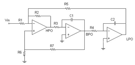 Operational Amplifier Couldnt Make State Variable Filter Work