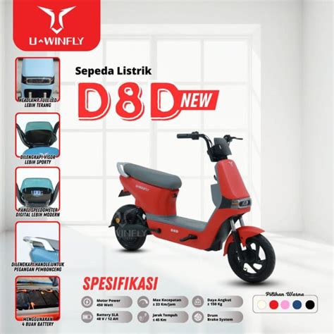 Jual Sepeda Listrik U Winfly D8d Garansi Resmi Shopee Indonesia
