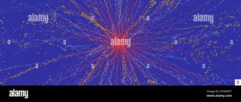 Point Explode Array With Dynamic Emitted Particles 3d Technology Style Abstract Background